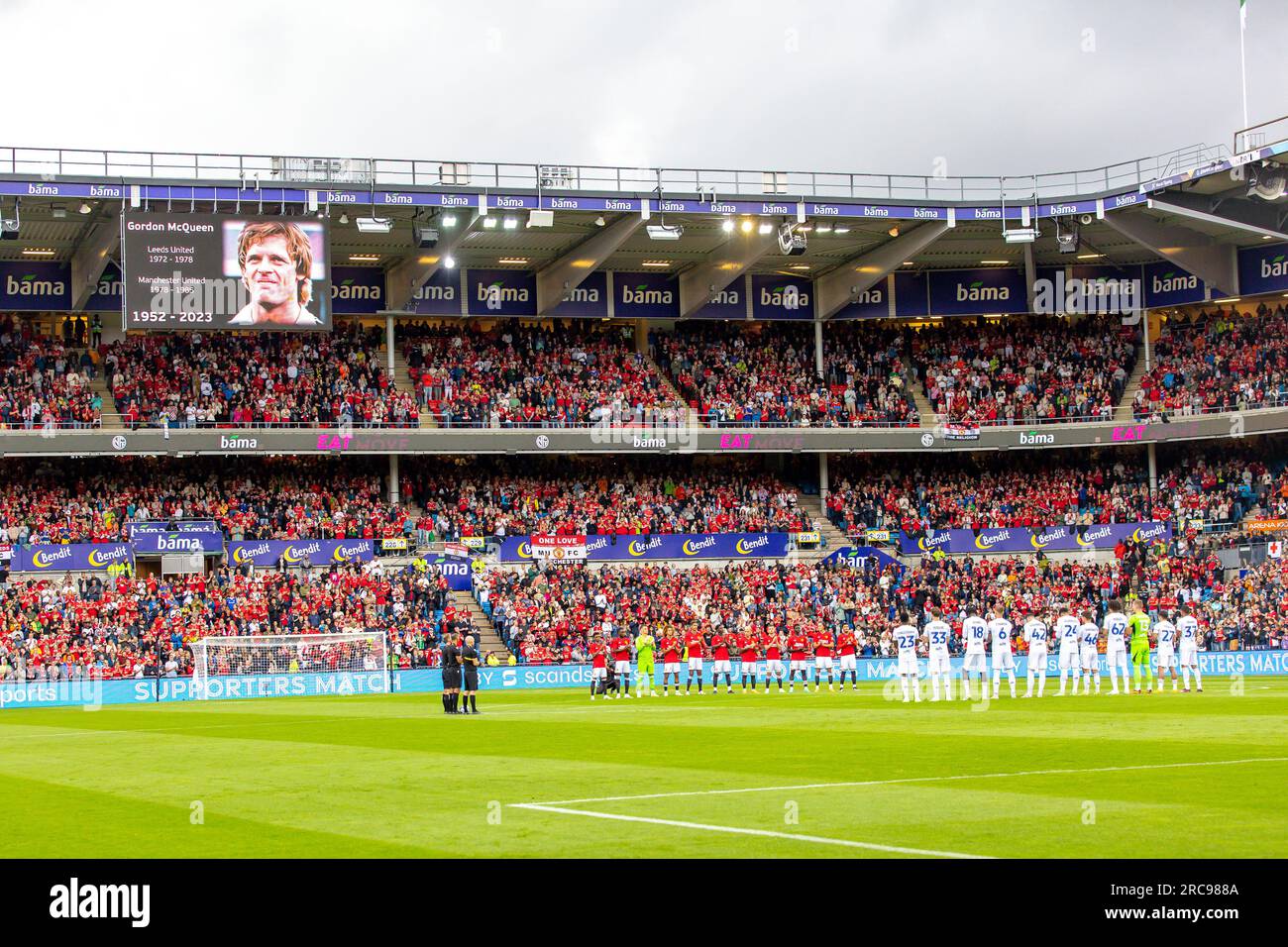 Oslo, Norway, 12th July 2023. One minute applause for Gordon McQueen ...
