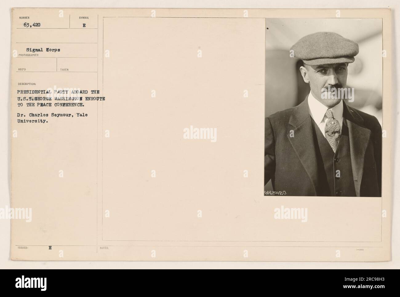 Dr. Charles Seymour from Yale University on the U.S.S. George ...