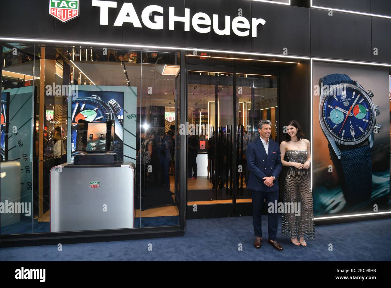 Patrick Dempsey and Alexandra Daddario Stock Photo - Alamy