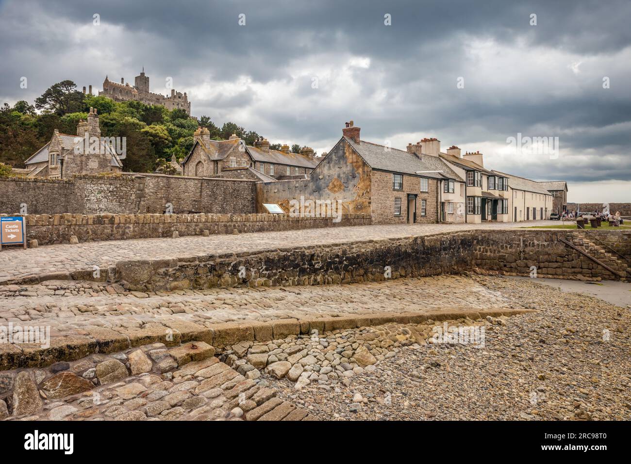 geography / travel, Great Britain, Cornwall, Marazion, harbour of St ...