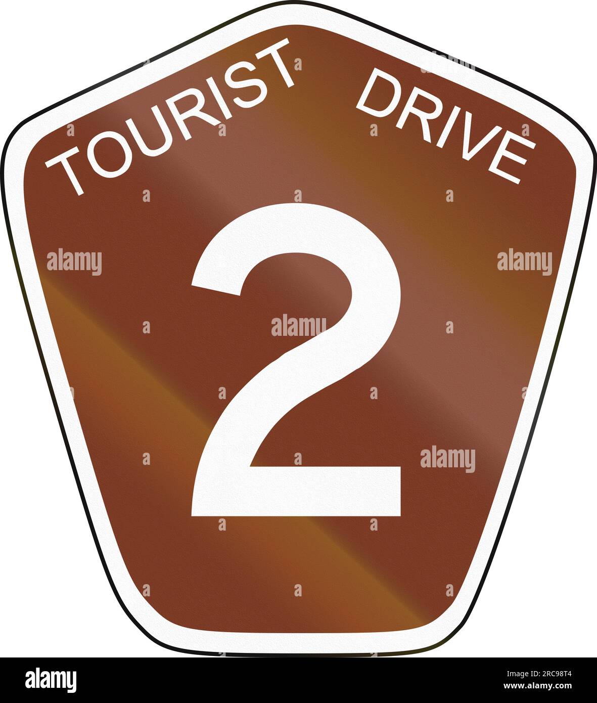 An Australian Tourist Drive shield with number 2 Stock Photo - Alamy