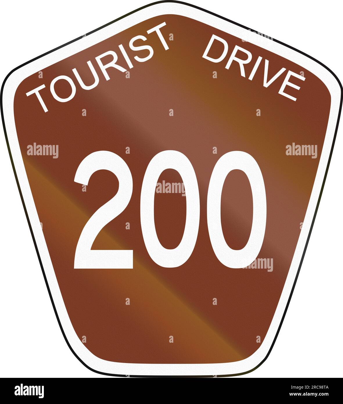 An Australian Tourist Drive shield with number 200 Stock Photo - Alamy