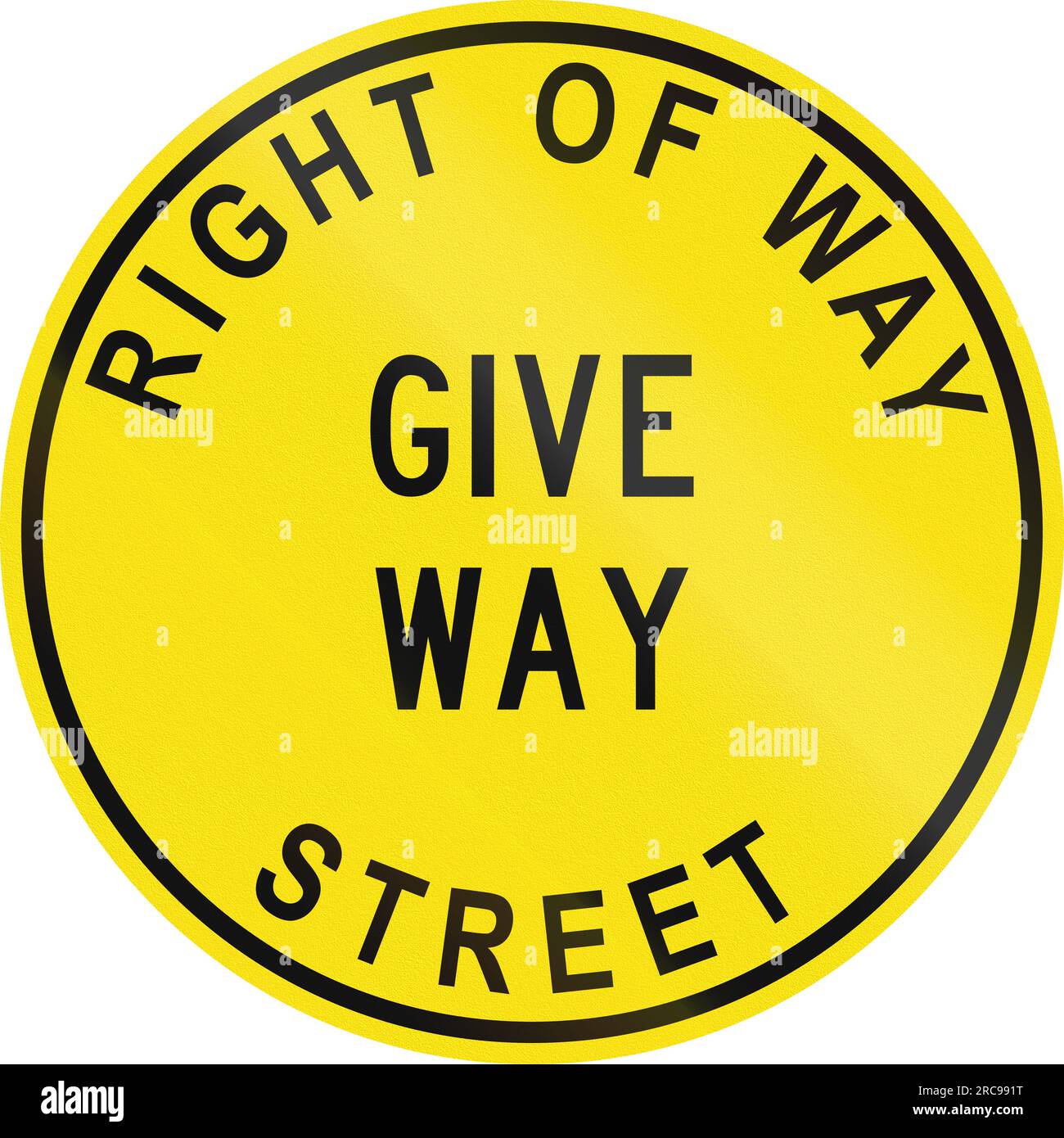 A historic Australian road sign - Give way Stock Photo - Alamy