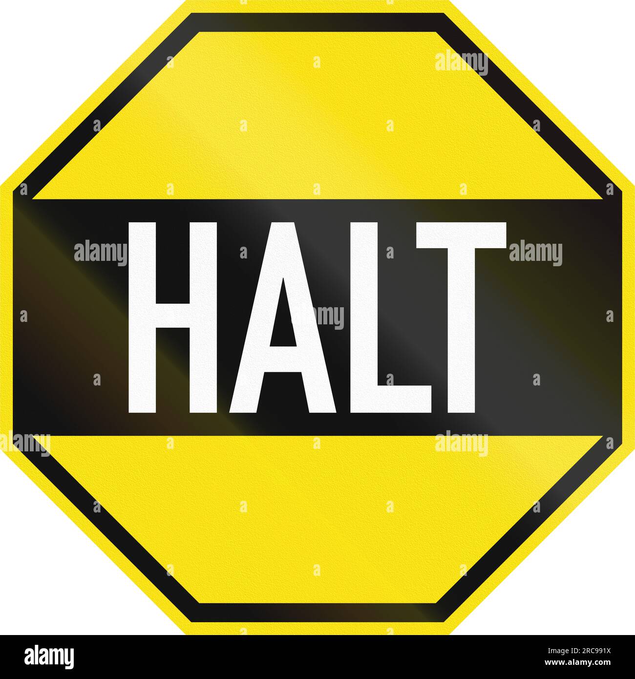 A historic Australian road sign - Halt Stock Photo - Alamy