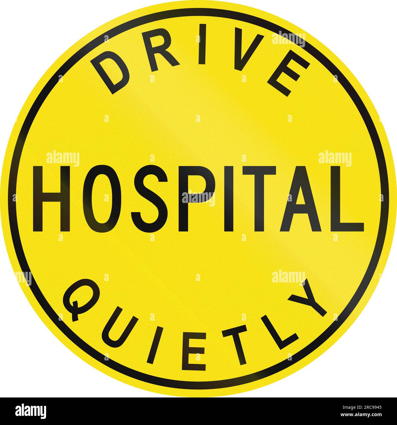 A historic Australian road sign - Hospital - Drive Quietly Stock Photo ...
