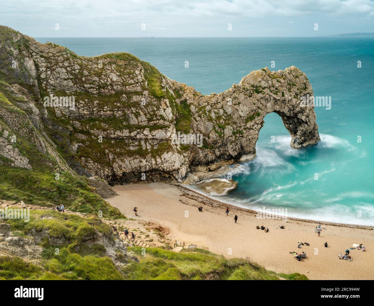 Durdle Door is a natural limestone arch situated on the Jurassic Coast ...