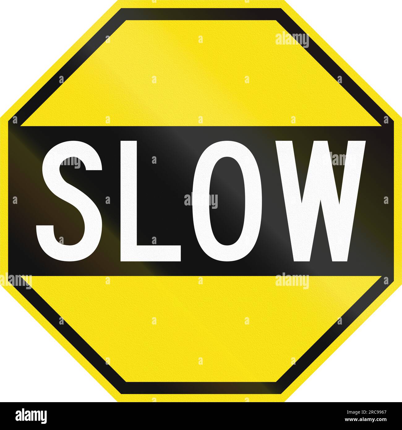 A historic Australian road sign - Slow Stock Photo - Alamy