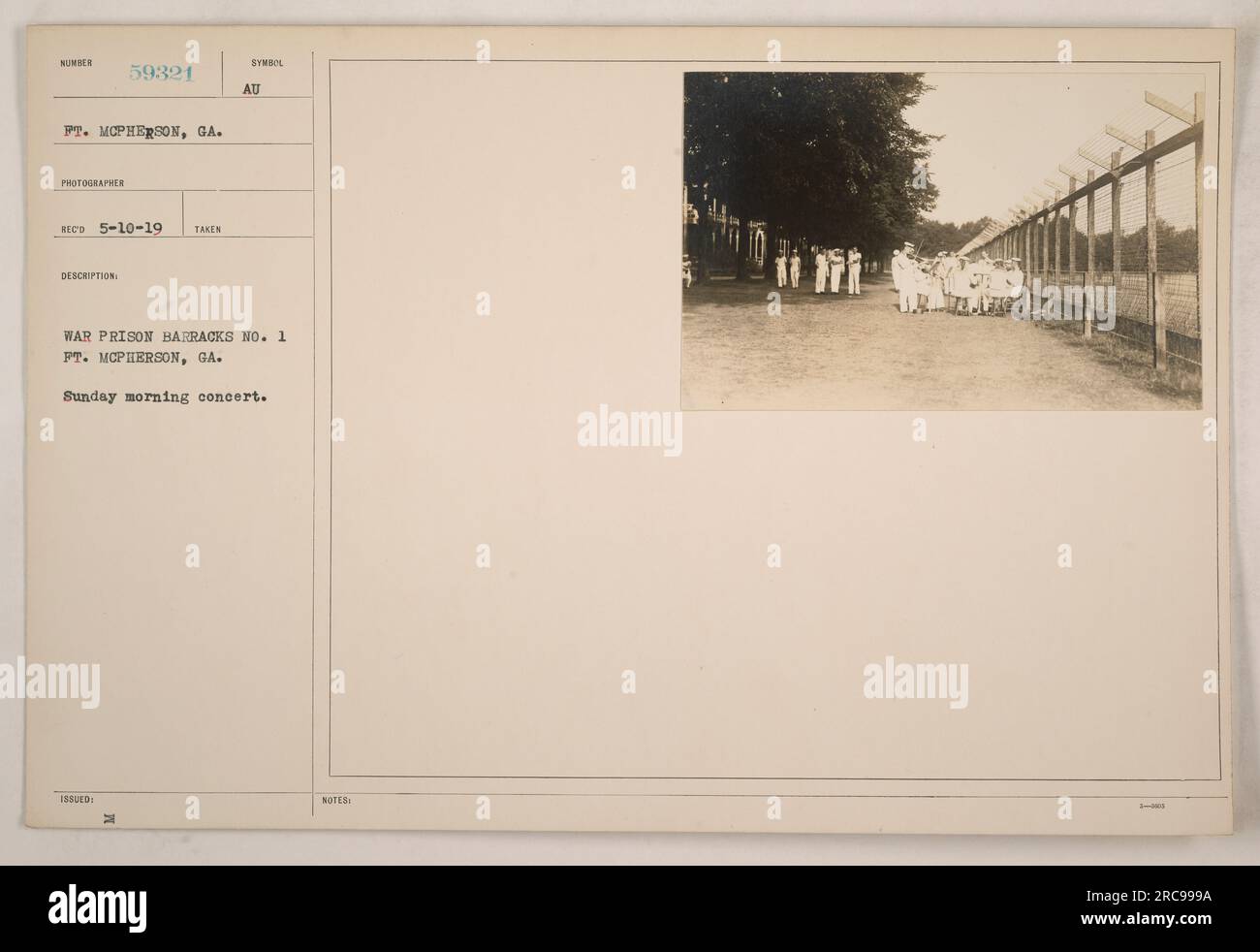 American soldiers at War Prison Barracks No. 1 in Ft. McPherson ...