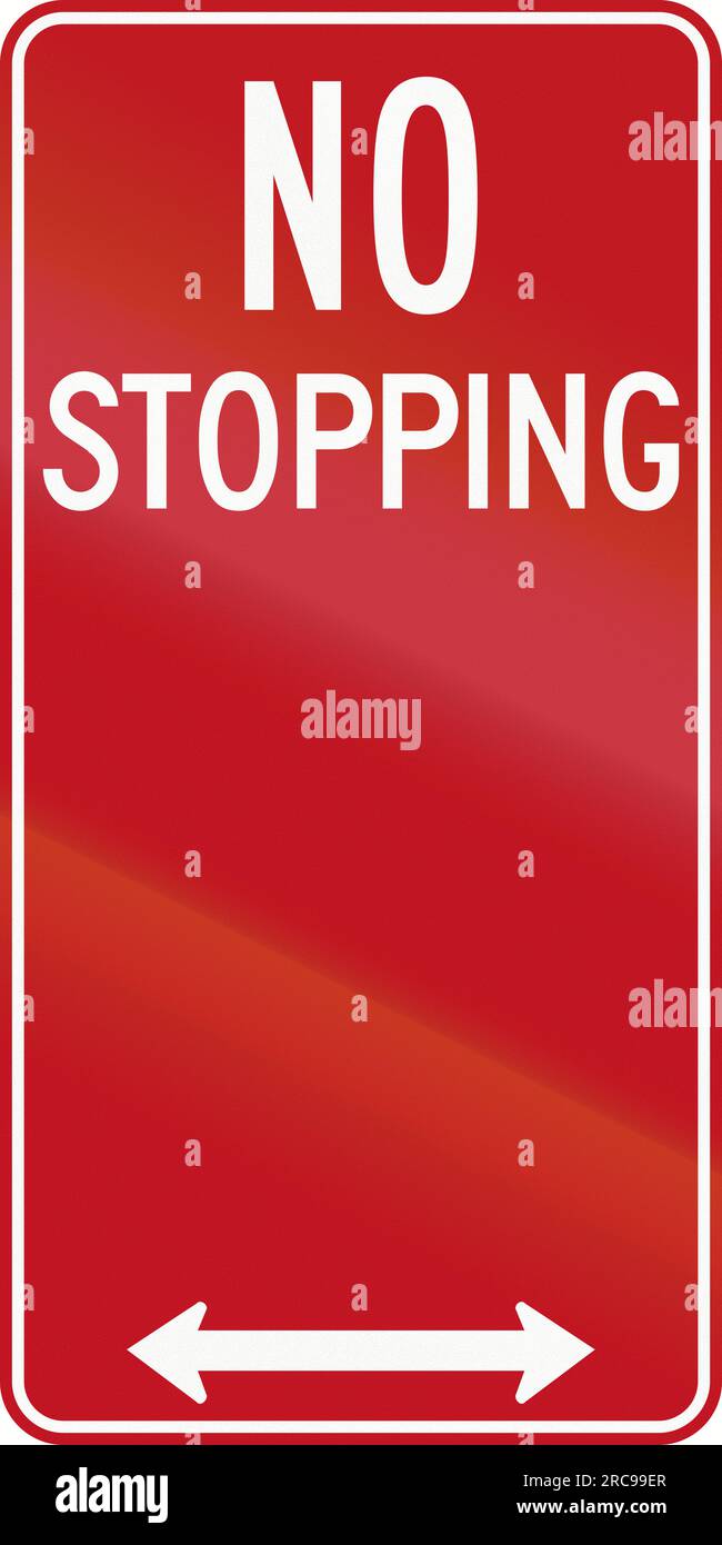 An Australian traffic sign - No Stopping Stock Photo - Alamy