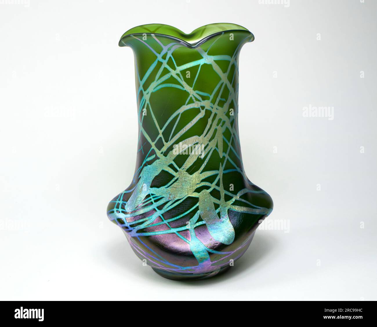 Antique 1900s T. A. Simpson Art Nouveau pink and green pottery tile ...