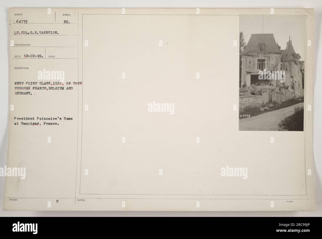 West Point Class of 1921 on a tour of France, Belgium, and Germany ...