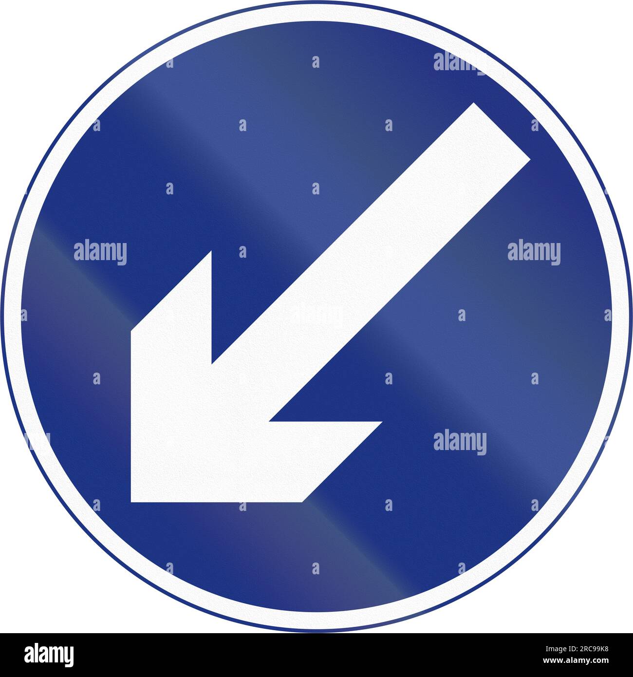 An Irish traffic sign - Keep left Stock Photo - Alamy