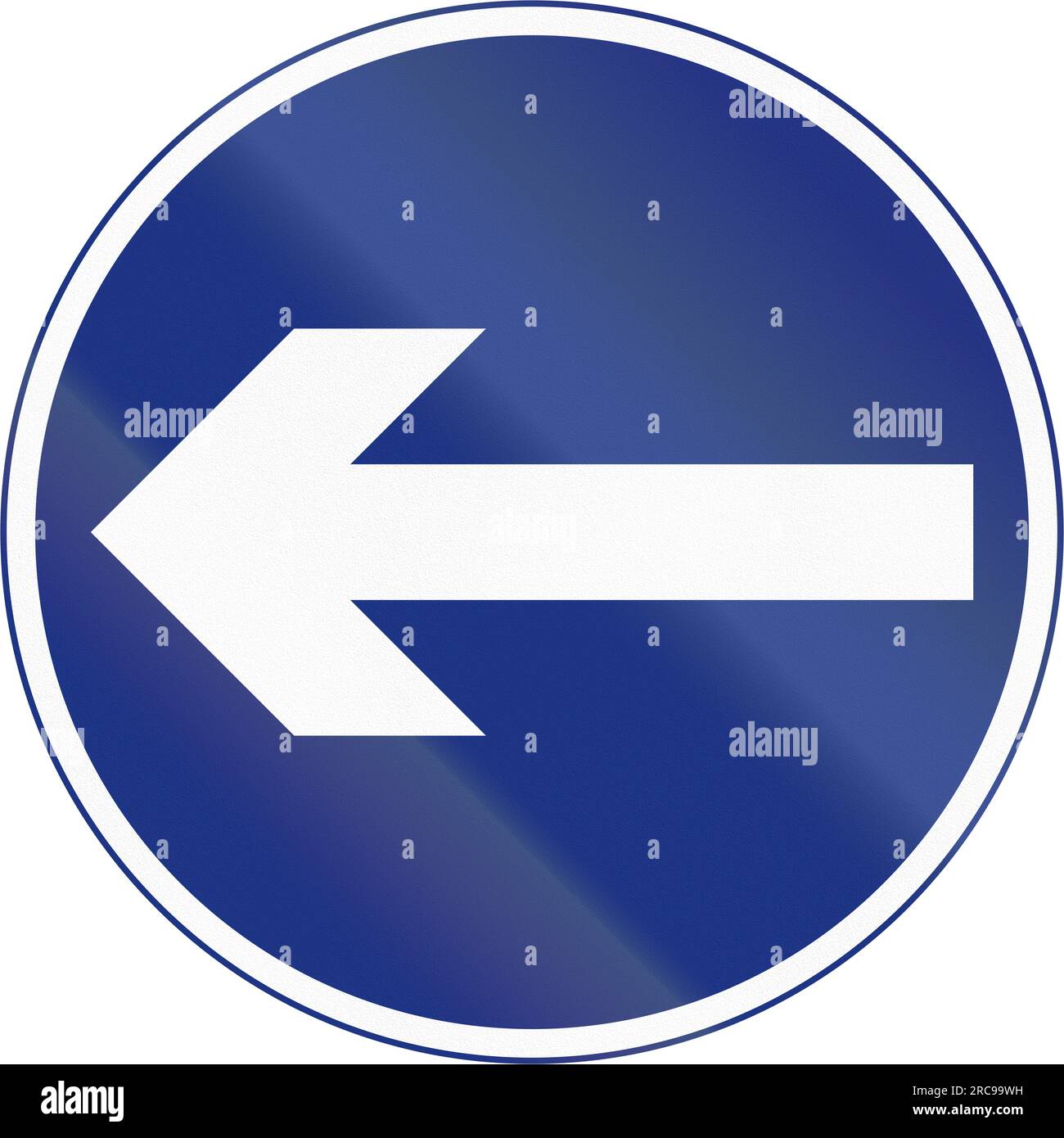 An Irish traffic sign - Keep right Stock Photo - Alamy