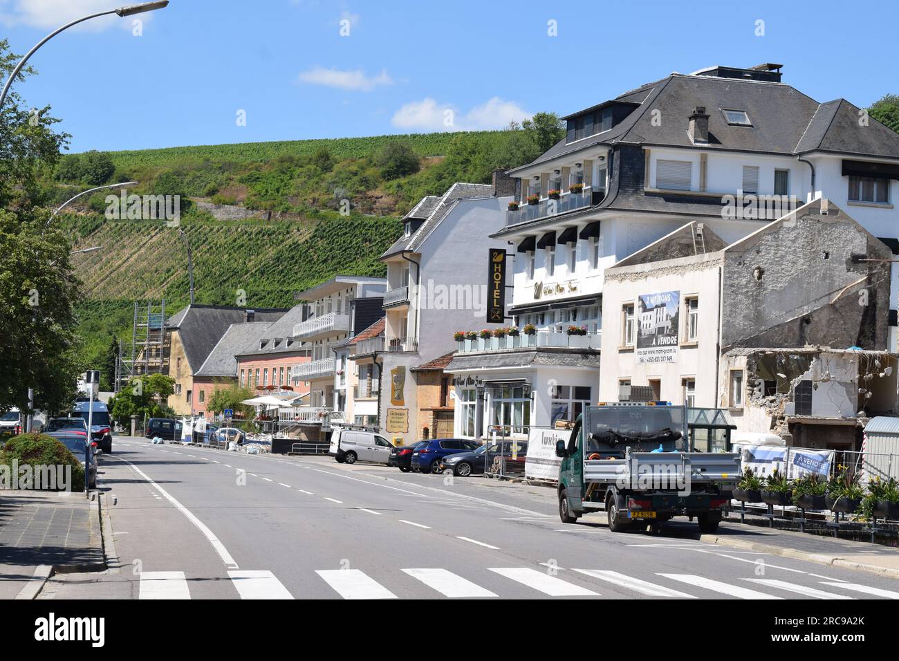 main street of village Ehnen, Luxembourg Stock Photo - Alamy