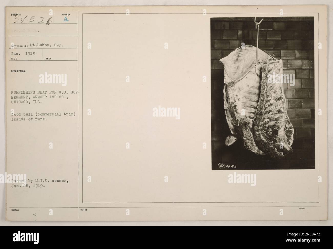 American soldiers preparing and providing meat for the U.S. government ...