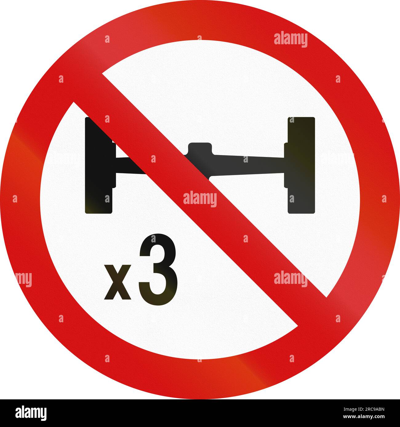 Regulatory road sign in Ireland: Prohibited Number of Axles Stock Photo ...