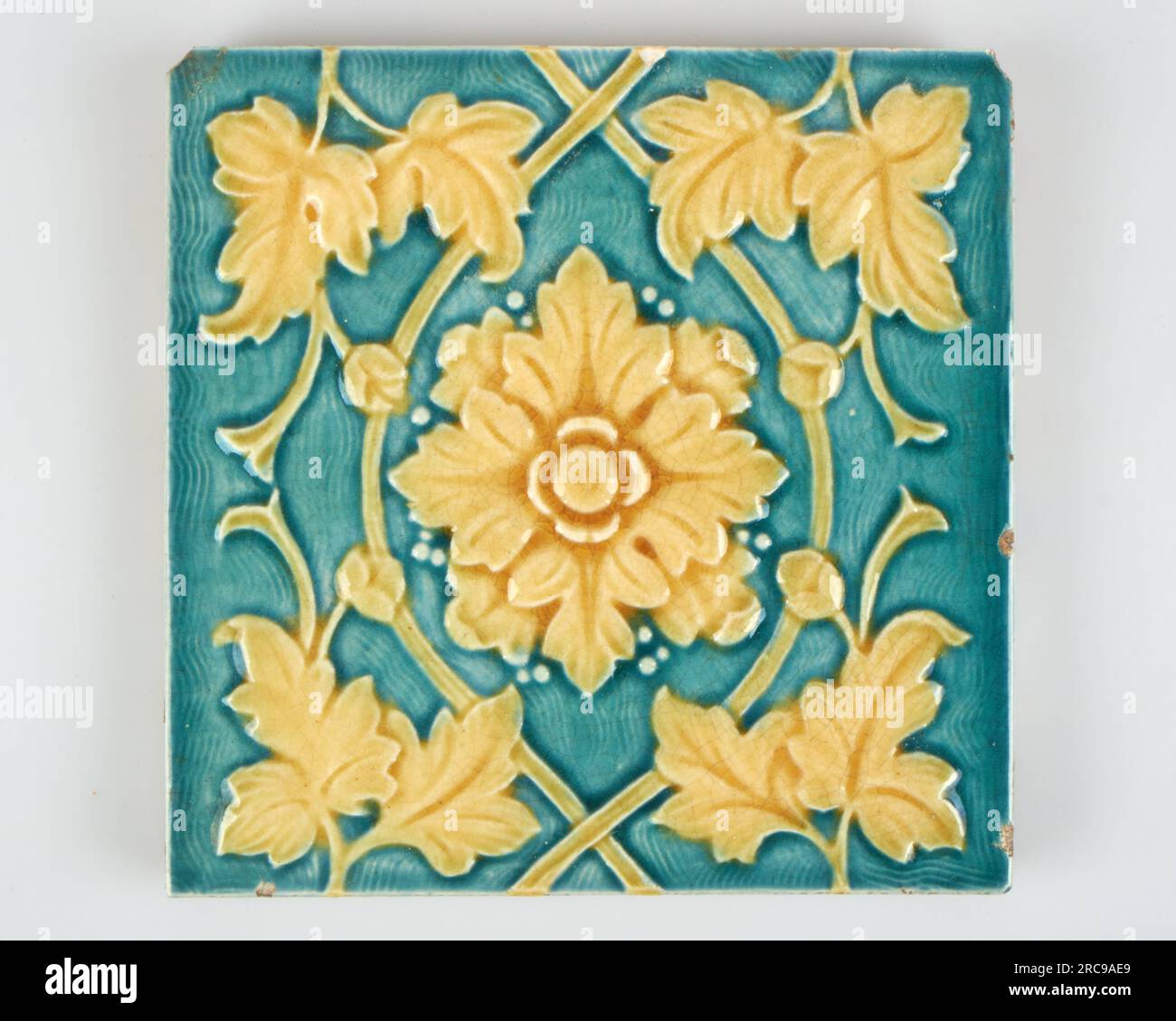 Antique1890-1900 Flaxman Arts and Crafts pottery tile Stock Photo - Alamy