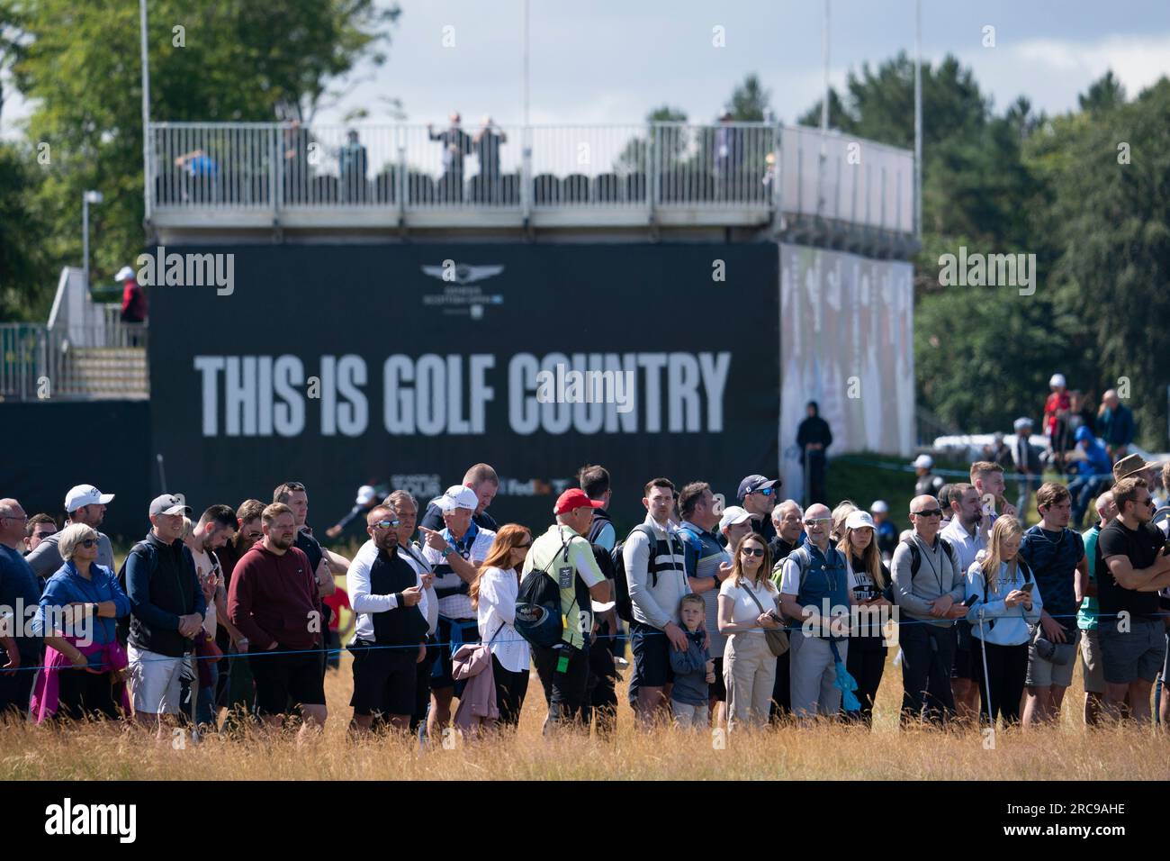 North Berwick, East Lothian, Scotland, UK. 13th July 2023. Spectators at the Genesis Scottish ...