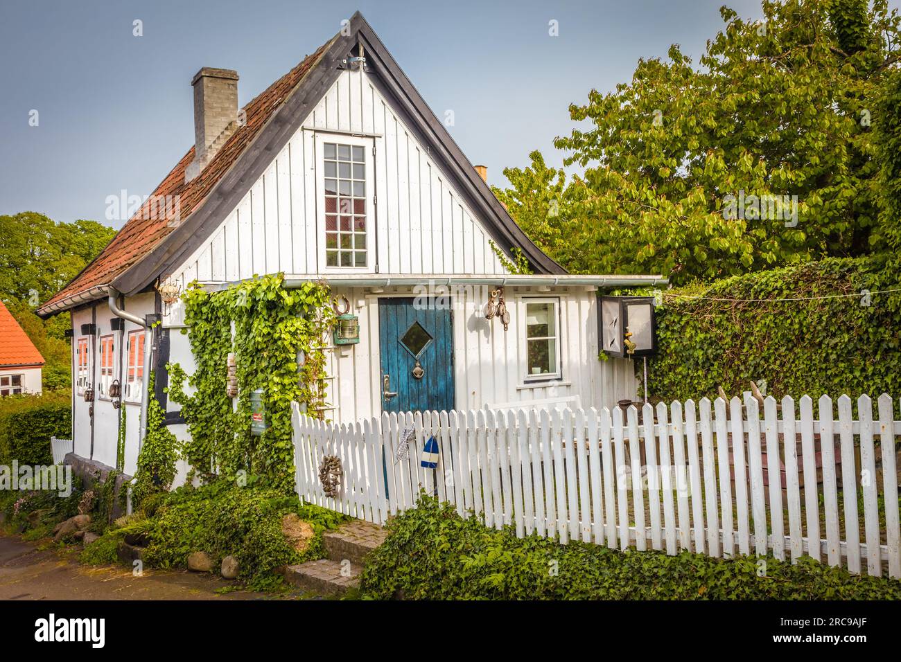 geography / travel, Denmark, Bornholm, pretty house in the village ...