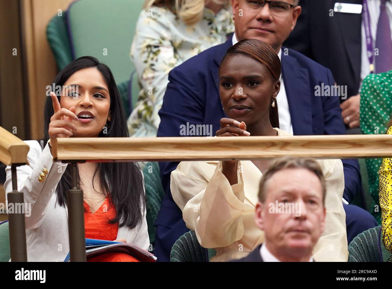 Dina Asher-Smith (right) in the royal box on day eleven of the 2023 ...
