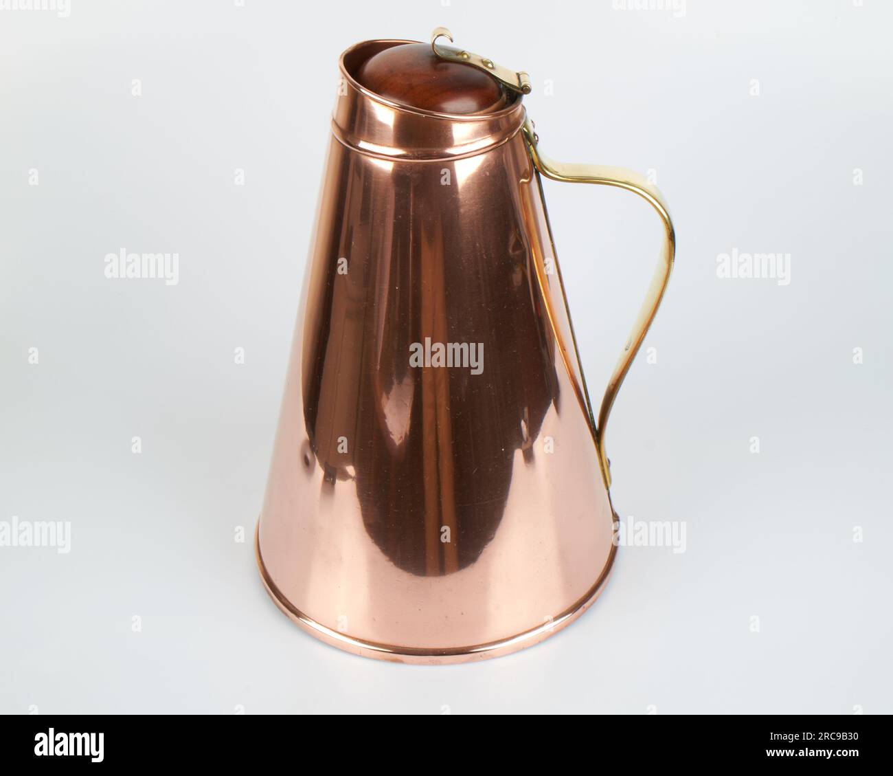 Antique W.A.S. Benson Copper, brass and wood insulated water flask ...