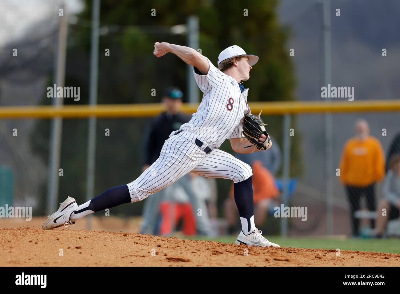 Grainger Grizzlies starting pitcher Brady Smith (8) in action against ...