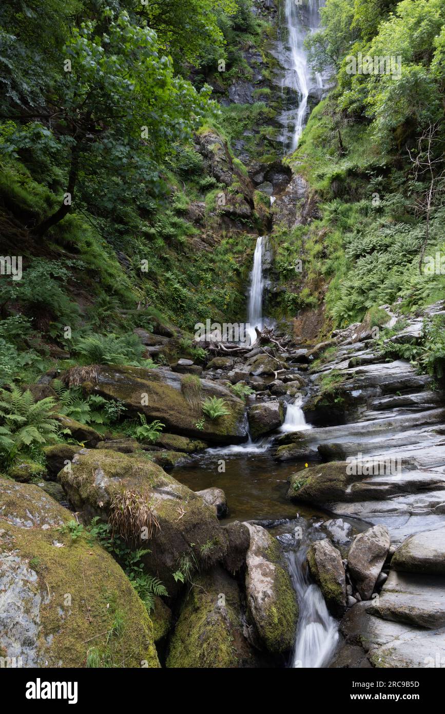 Pistyll Rhaeadr waterfall in Powys Wales Stock Photo - Alamy