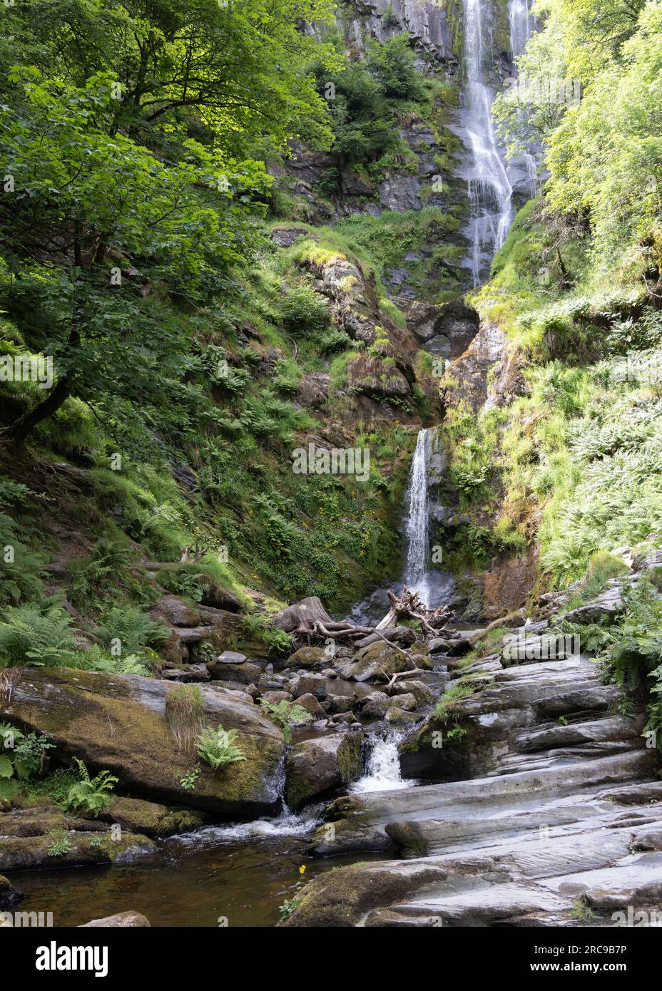 Pistyll Rhaeadr waterfall in Powys Wales Stock Photo - Alamy