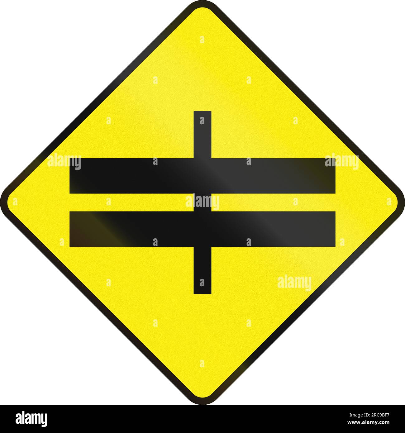 Dual carriageway ahead sign hi-res stock photography and images - Alamy