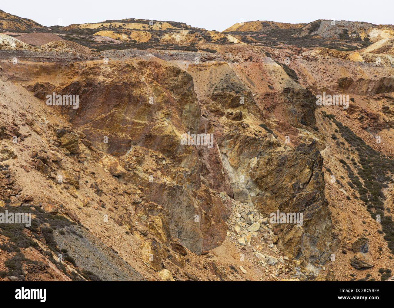 The historic coper mine at Parys Mountain, near Amlwch on Anglesey ...