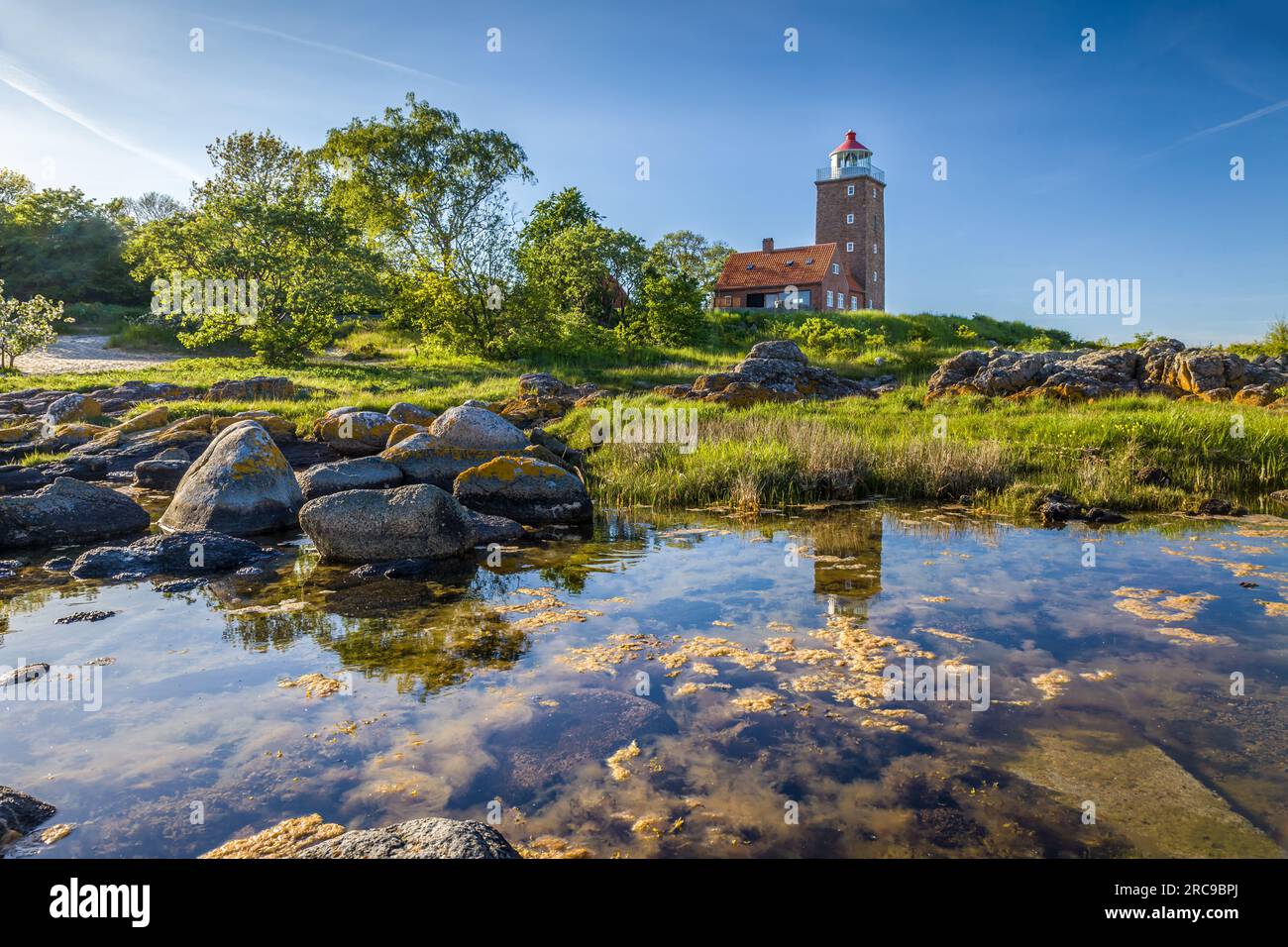 geography / travel, Denmark, Bornholm, Svaneke, lighthouse of Svaneke ...