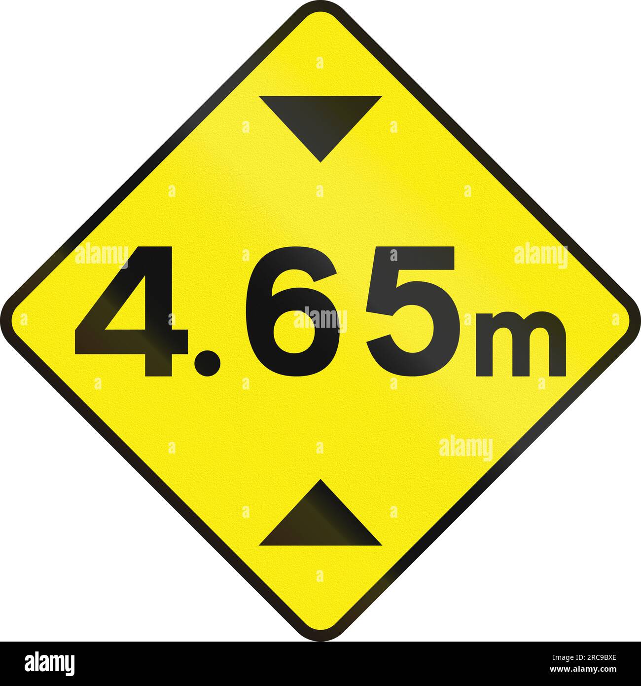 Warning road sign in Ireland: Height restriction ahead in meters Stock ...