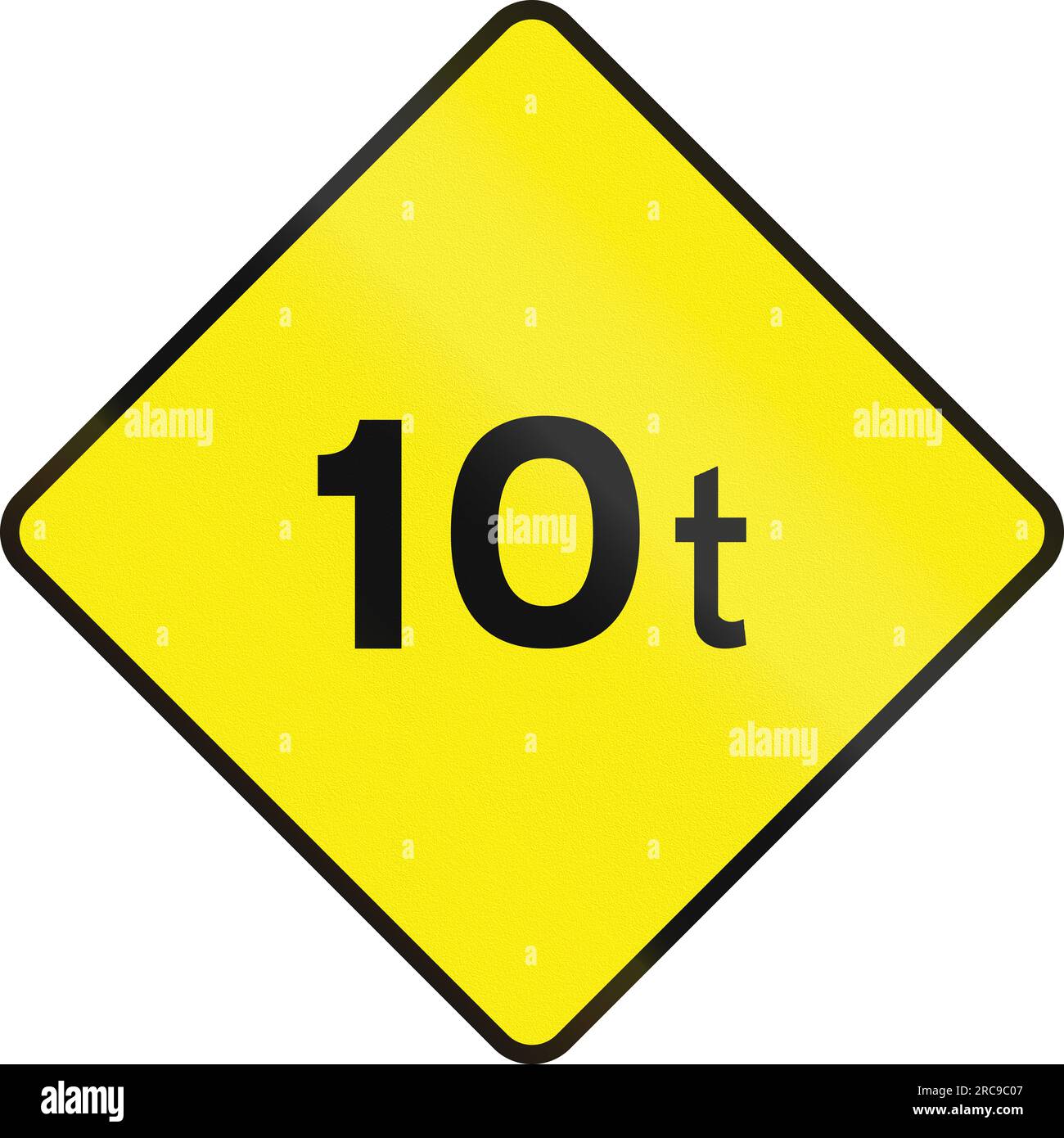 Irish sign warning about a weight limit ahead Stock Photo - Alamy