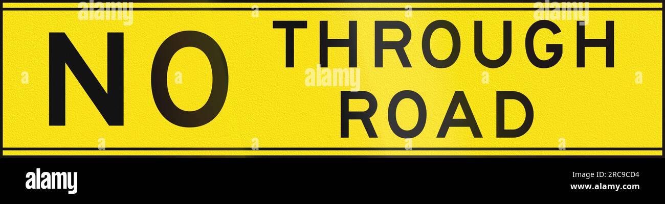 Australian road sign: No through road Stock Photo - Alamy