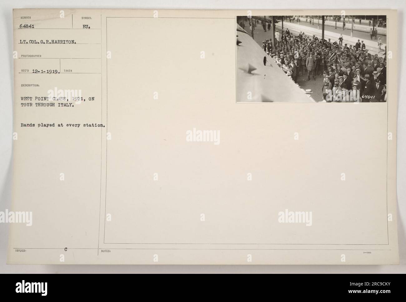 West point class 1921 on tour hi-res stock photography and images - Alamy