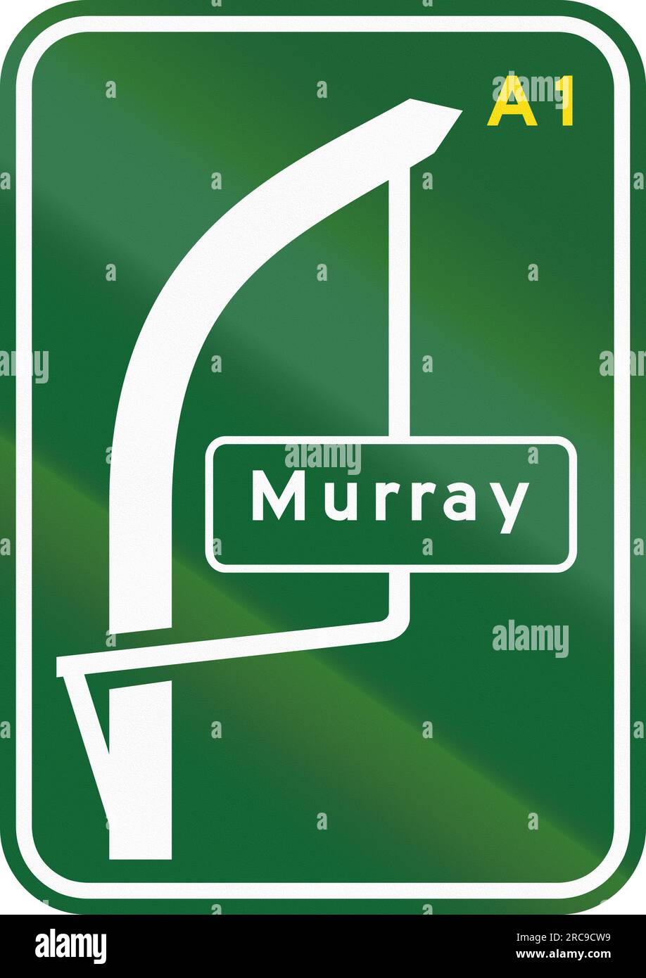 Australian directional sign with the bypassed town Murray Stock Photo ...