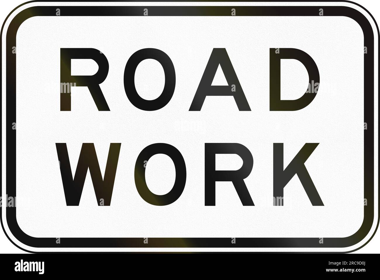 An Australian warning sign - Road Work Stock Photo - Alamy