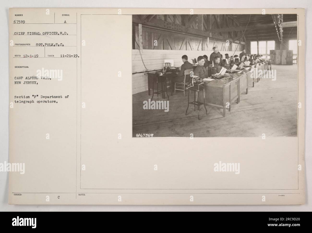 "Camp Alfred Vail, New Jersey - Telegraph operators from Section "F ...