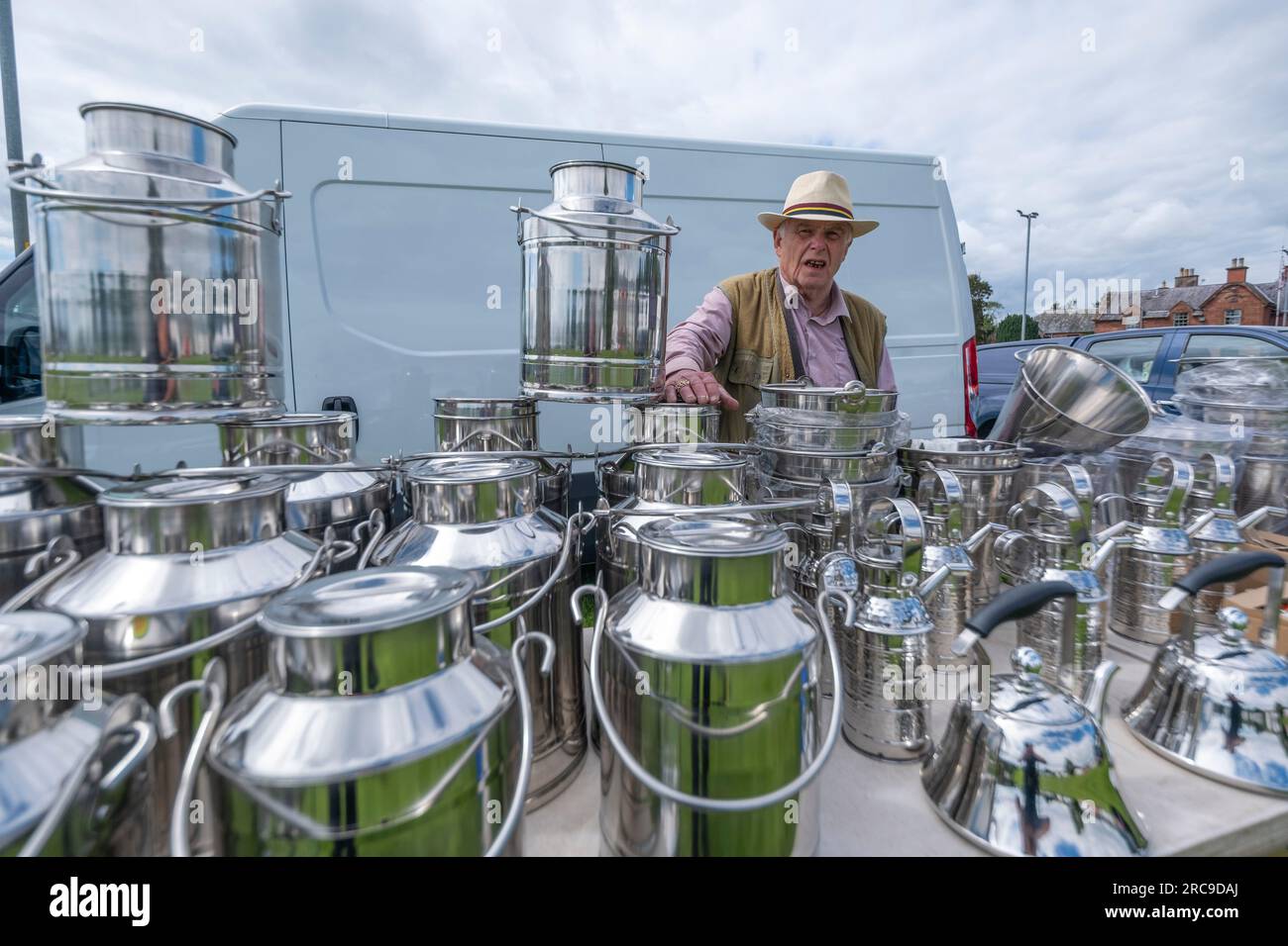 Brian Regent sells stainless steel pots and kettles at the start of the ...