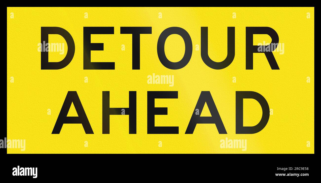 Detour sign graphic hi-res stock photography and images - Alamy
