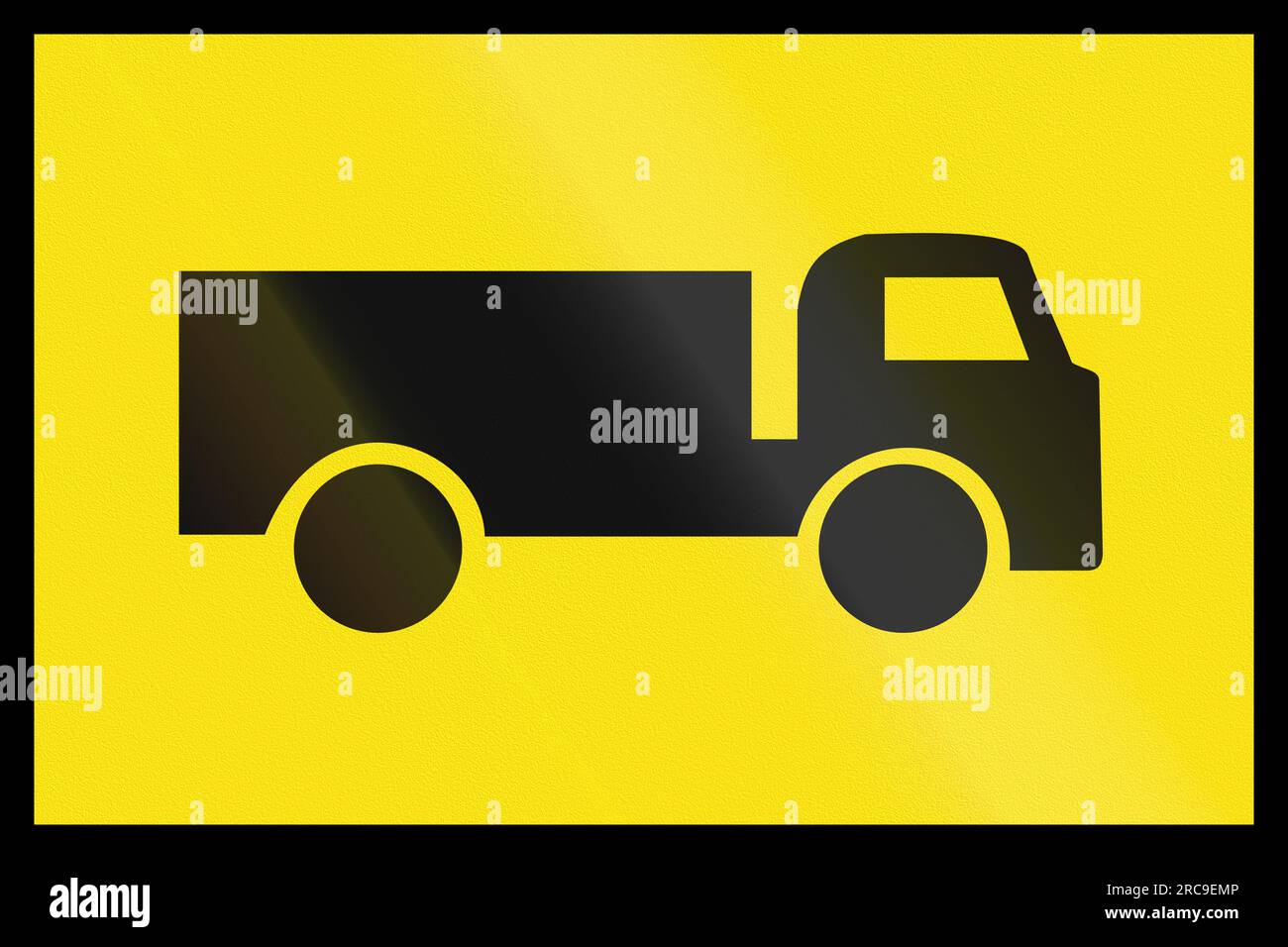 An Australian temporary additional road sign - Lorries Stock Photo - Alamy