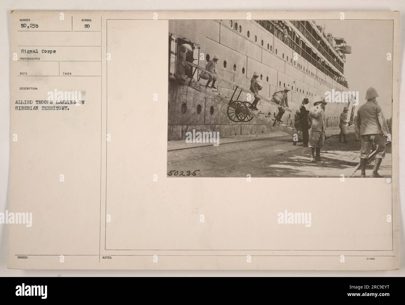 Allied troops conducting a landing operation in Siberian territory ...