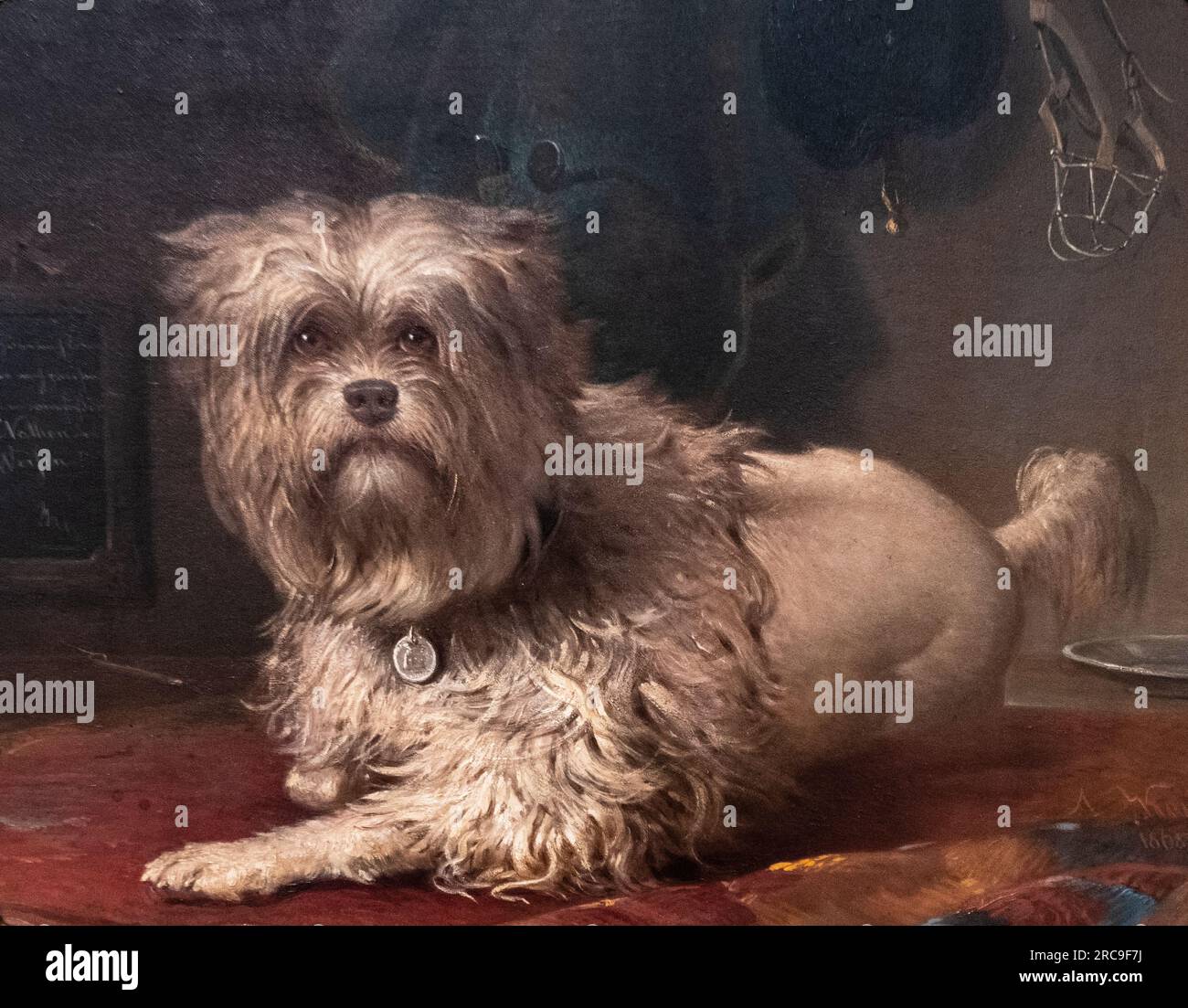 Anton Karinger: "A Dog" (1868 Stock Photo - Alamy