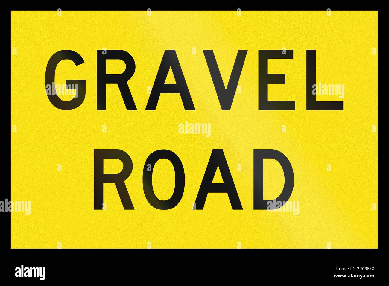 An Australian temporary road sign - Gravel Road Stock Photo - Alamy An Australian temporary road sign - Gravel Road Stock Photo - Alamy