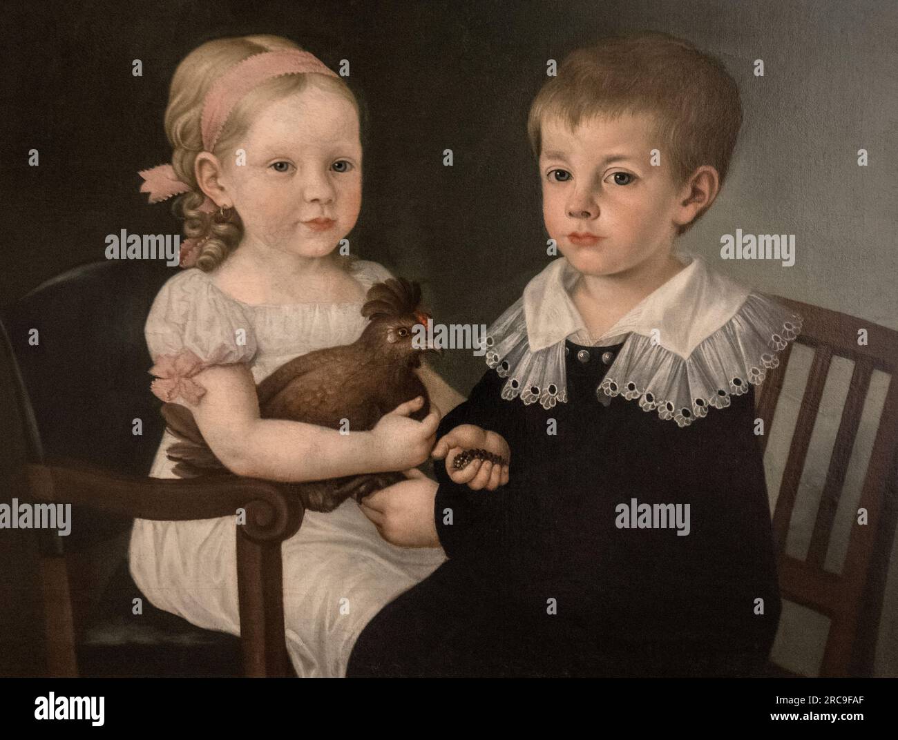 Matevz Langus: "Julija Primic with her brother Janez" (1823 Stock Photo ...