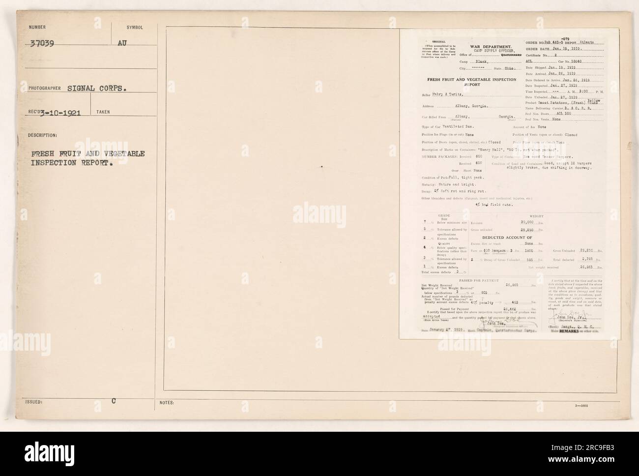 Soldiers conducting a fresh fruit and vegetable inspection report ...