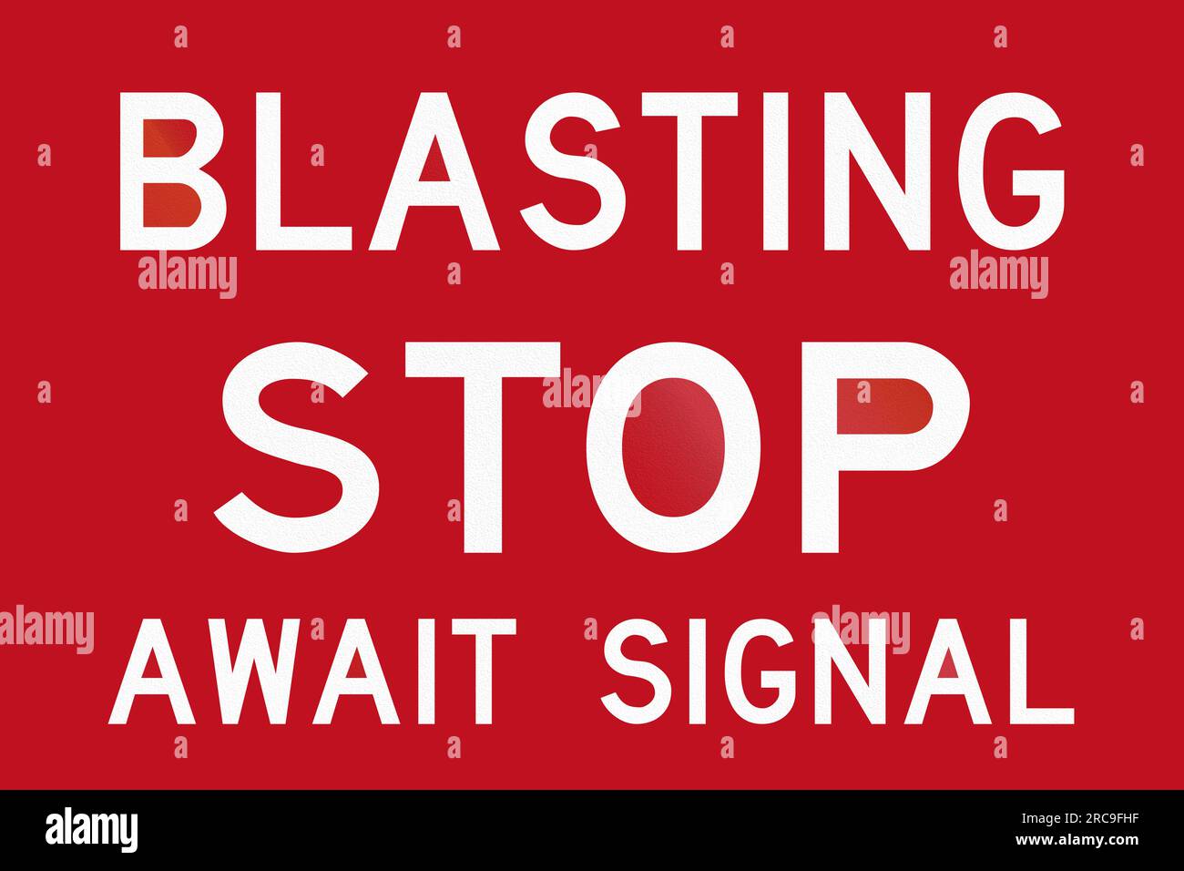 An Australian temporary road sign - Blasting, stop and await signal ... An Australian temporary road sign - Blasting, stop and await signal ...