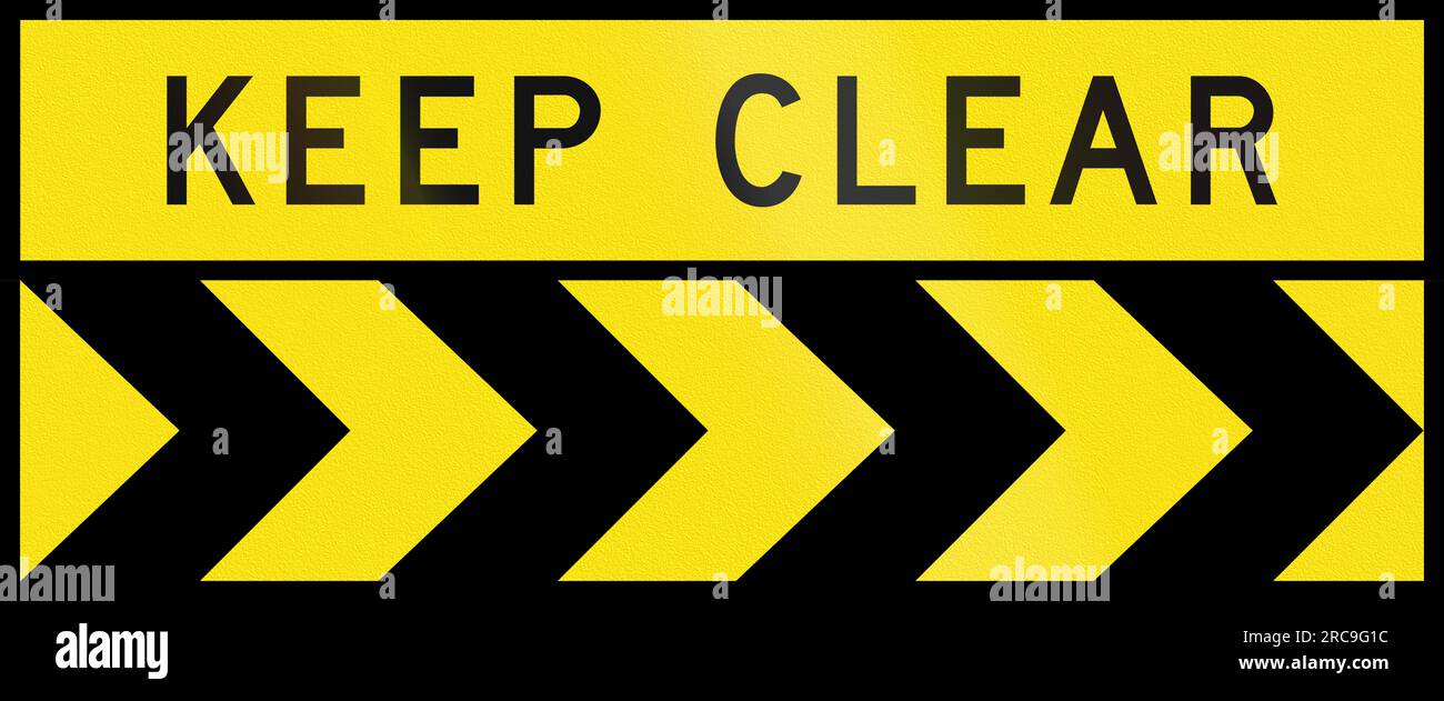 Australian chevron alignment pointing to the right with the words: Keep ...