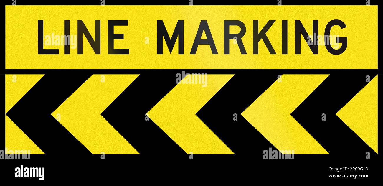 Australian chevron alignment pointing to the left with the words: Line ...