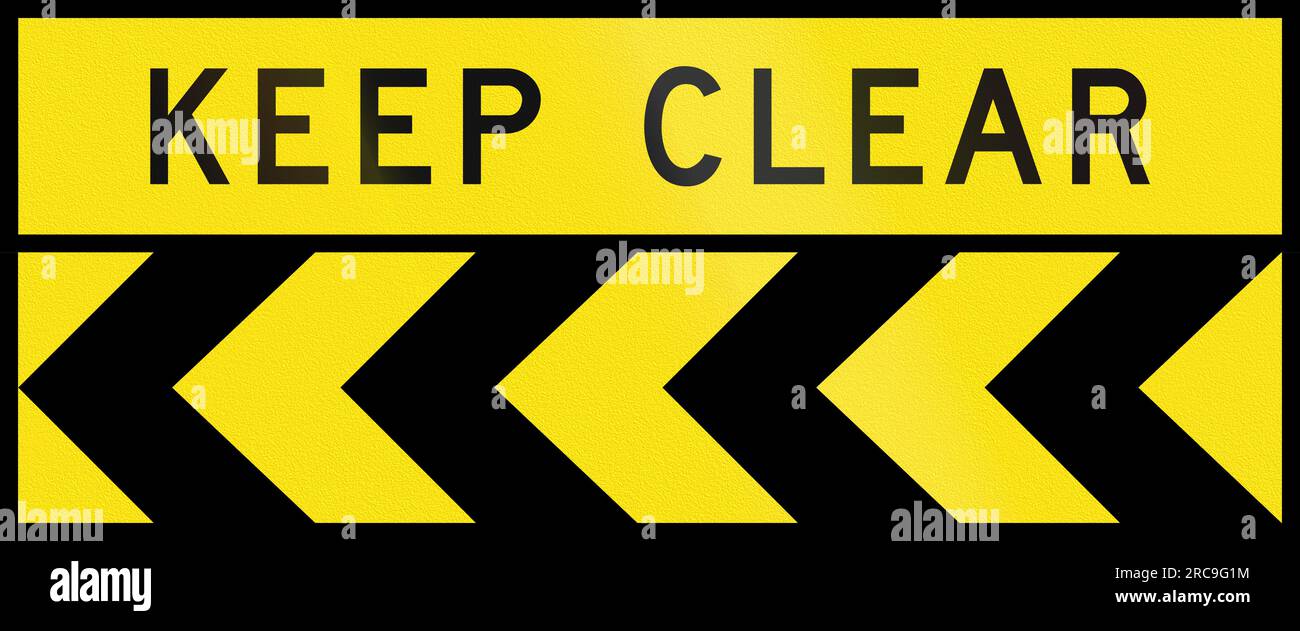 Australian chevron alignment pointing to the left with the words: Keep ...